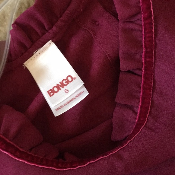 BONGO | Tops | Button Back Blouse Wine Colored | Poshmark